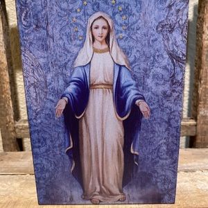 Premier Home Imports | Accents | Blessed Mary Wood Wall Decor Holy Mary ...